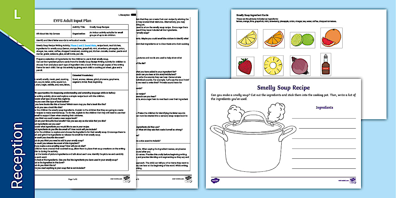 EYFS Smelly Soup Recipes Plan and Resource Pack | Twinkl