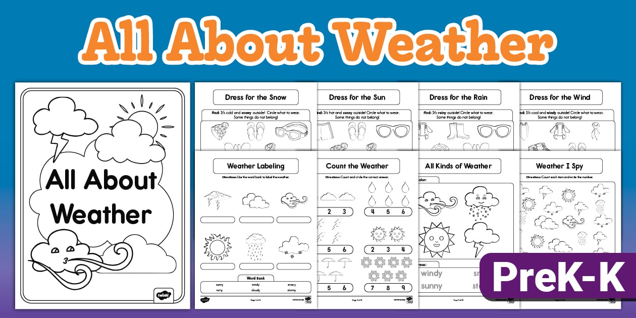 All About Weather Activity Booklet for PreK-K (teacher made)