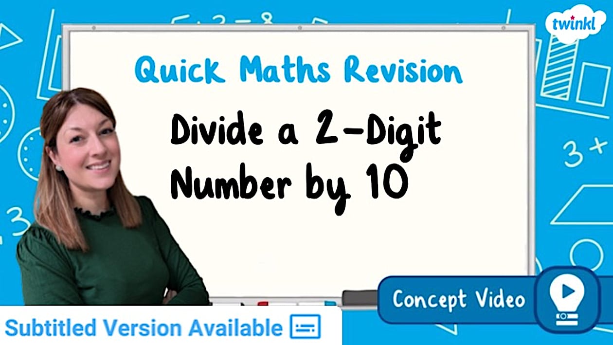 👉 Divide a 2-Digit Number by 10 | KS2 Maths Concept Video