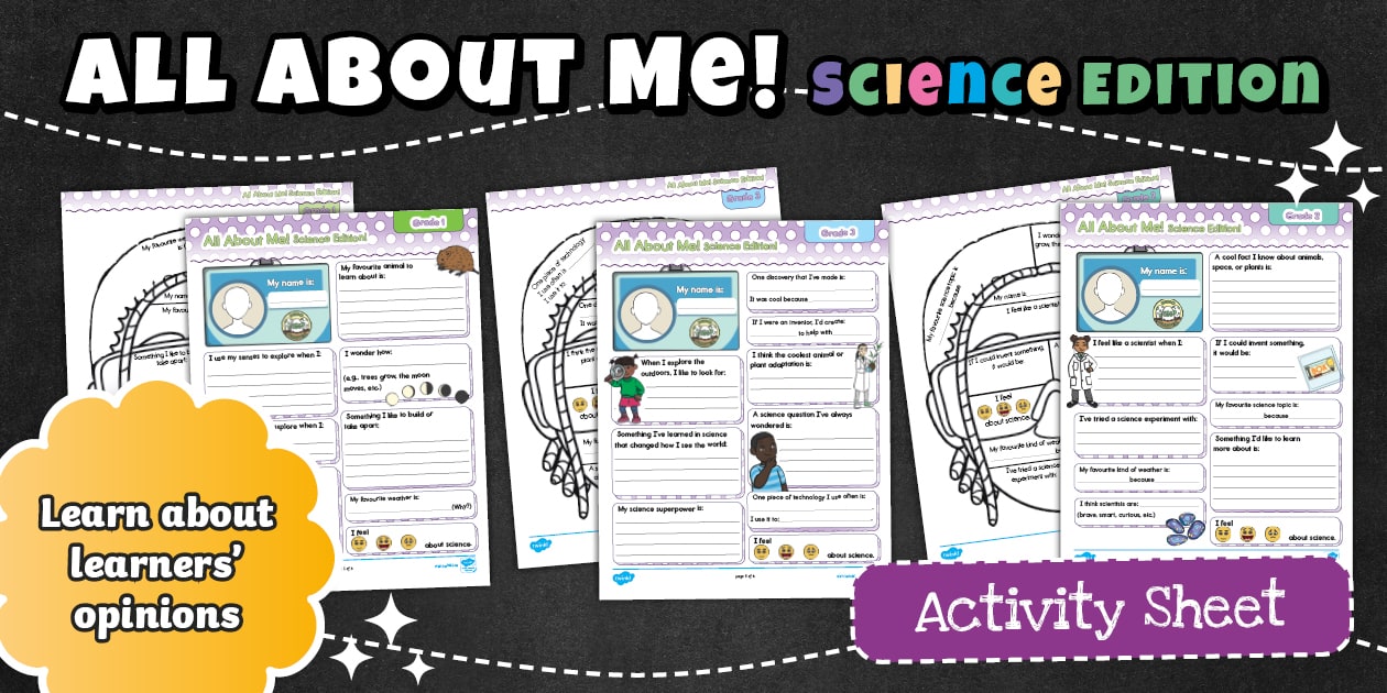 All About Me Science Activity Sheet (Primary) (teacher made)