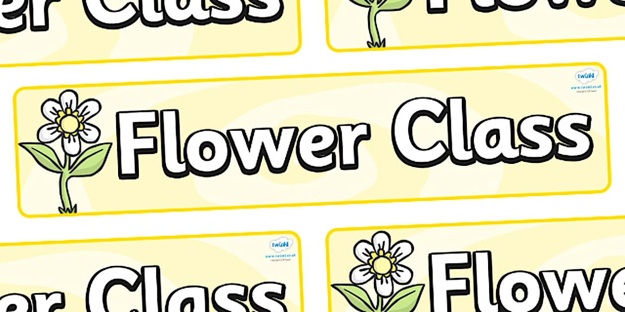 Flower Themed Classroom Display Banner (teacher made)