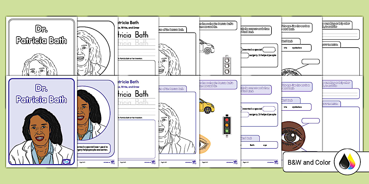 Dr. Patricia Bath Activity Booklet for K-2nd Grade - Twinkl