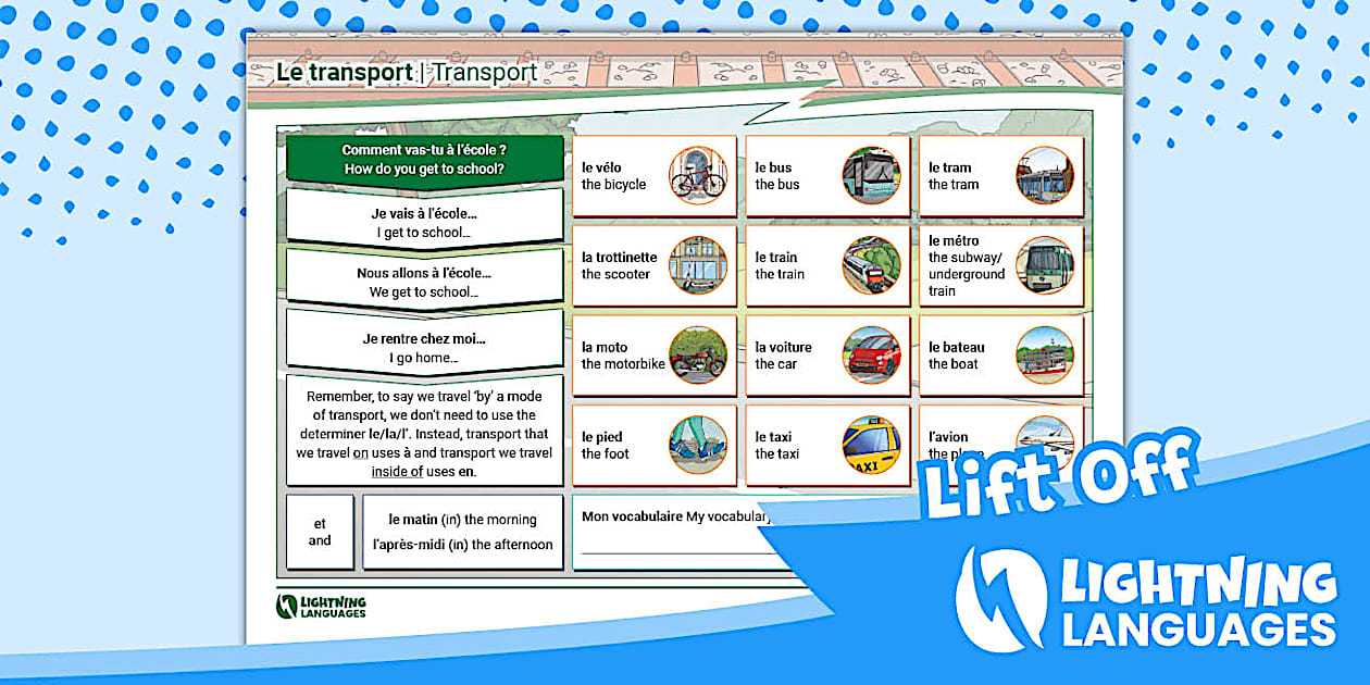 👉 French Transport Knowledge Organiser - TwinklHQ