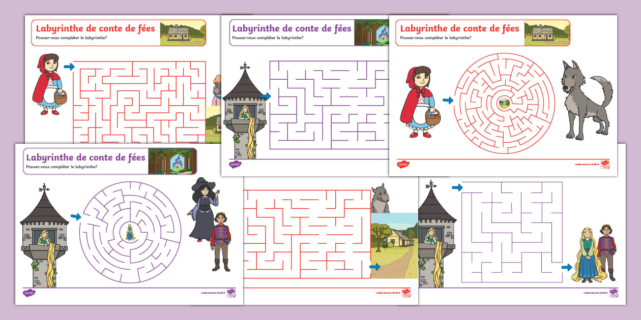 Feuille de travail : Labyrinthe de conte de fées