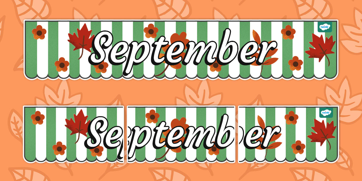 Autumn Market Themed September Display Banner (teacher made)