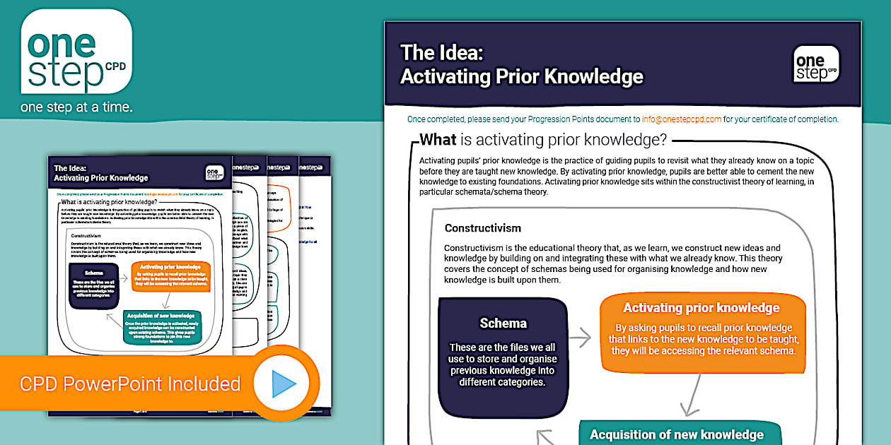 CPD: Activating Prior Knowledge | Retention for Learning