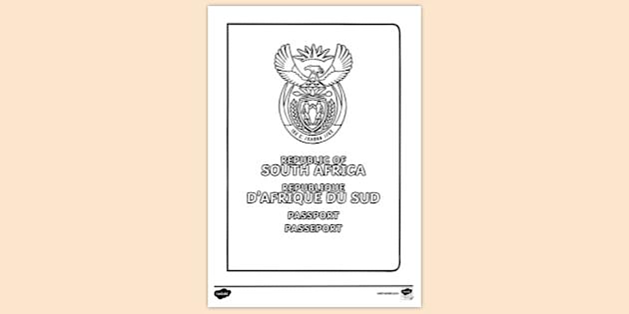 Passport Colouring Sheet - Twinkl