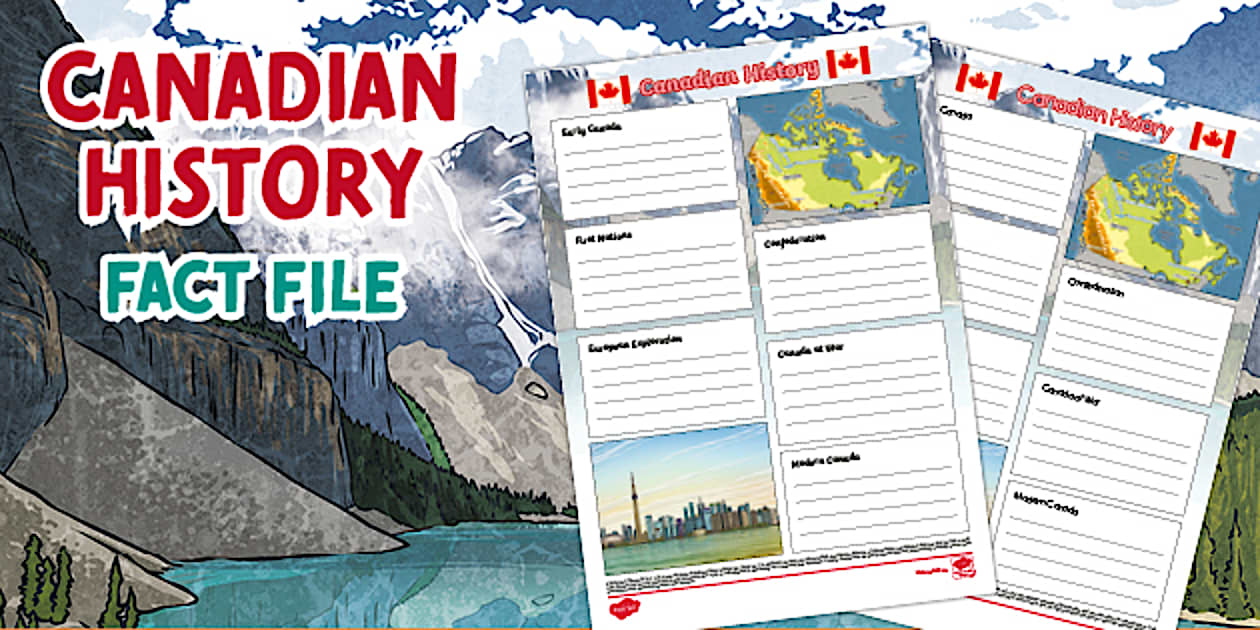 * NEW * Canadian History Fact File Template (teacher made)