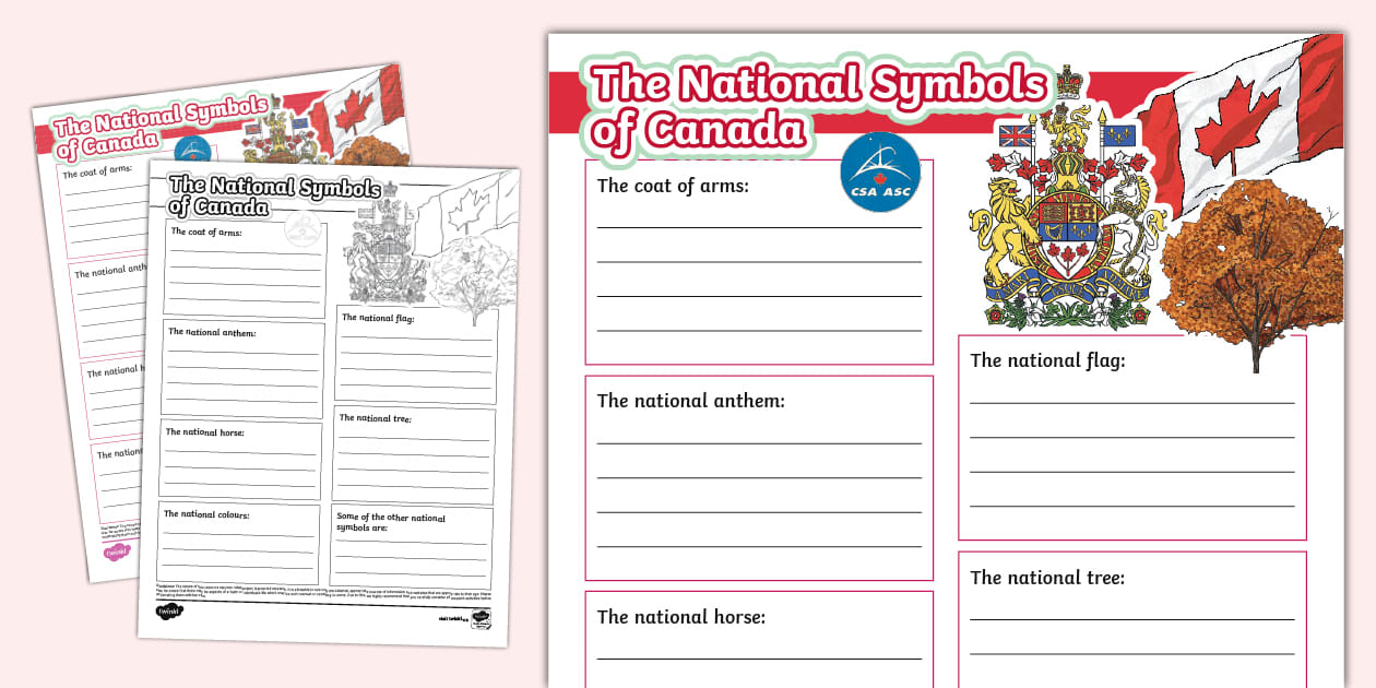 The National Symbols of Canada Fact File Template - Twinkl