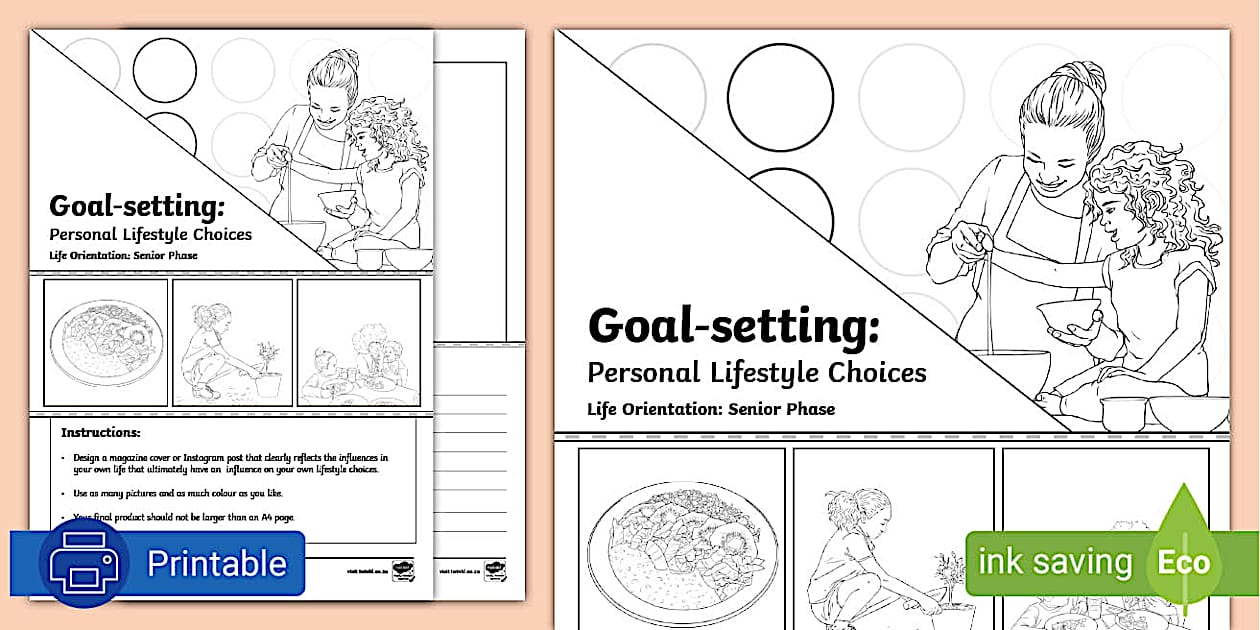 Goal Setting: Personal Lifestyle Choices Activity Sheet