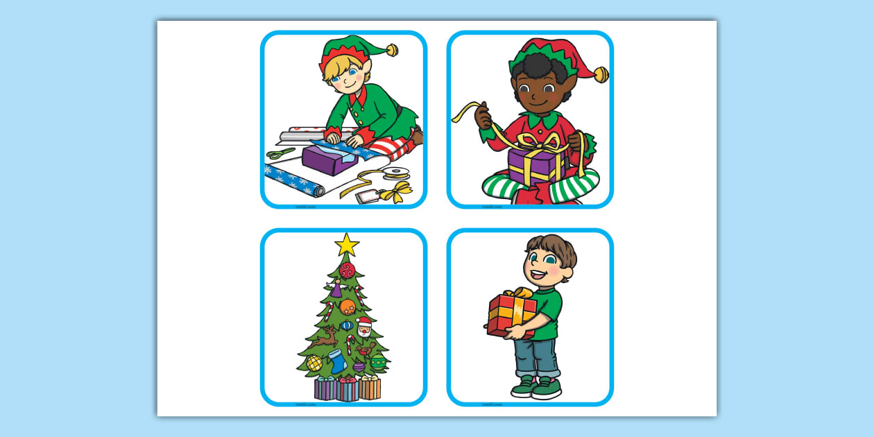 Sequencing Cards: Wrapping a Present | Twinkl Symbols