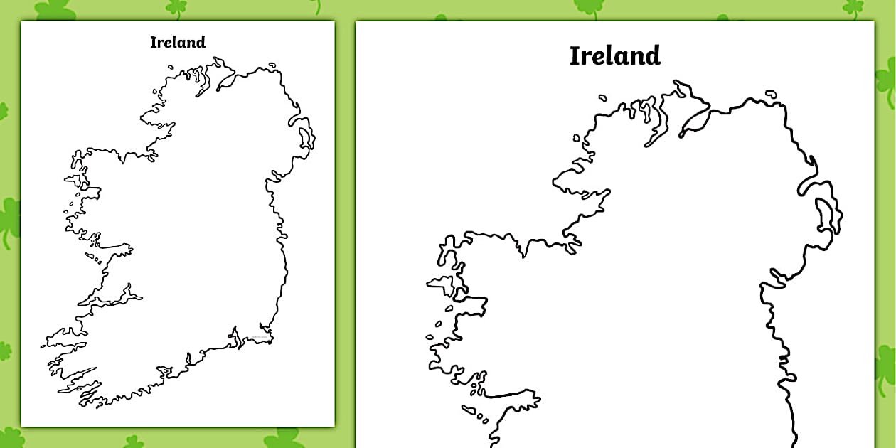 Map of Ireland Template | Teaching Resources | Twinkl USA