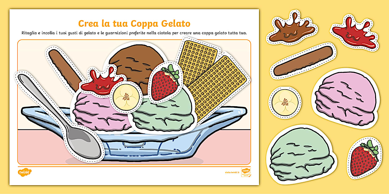 Attività Crea il tuo Gelato (teacher made) - Twinkl