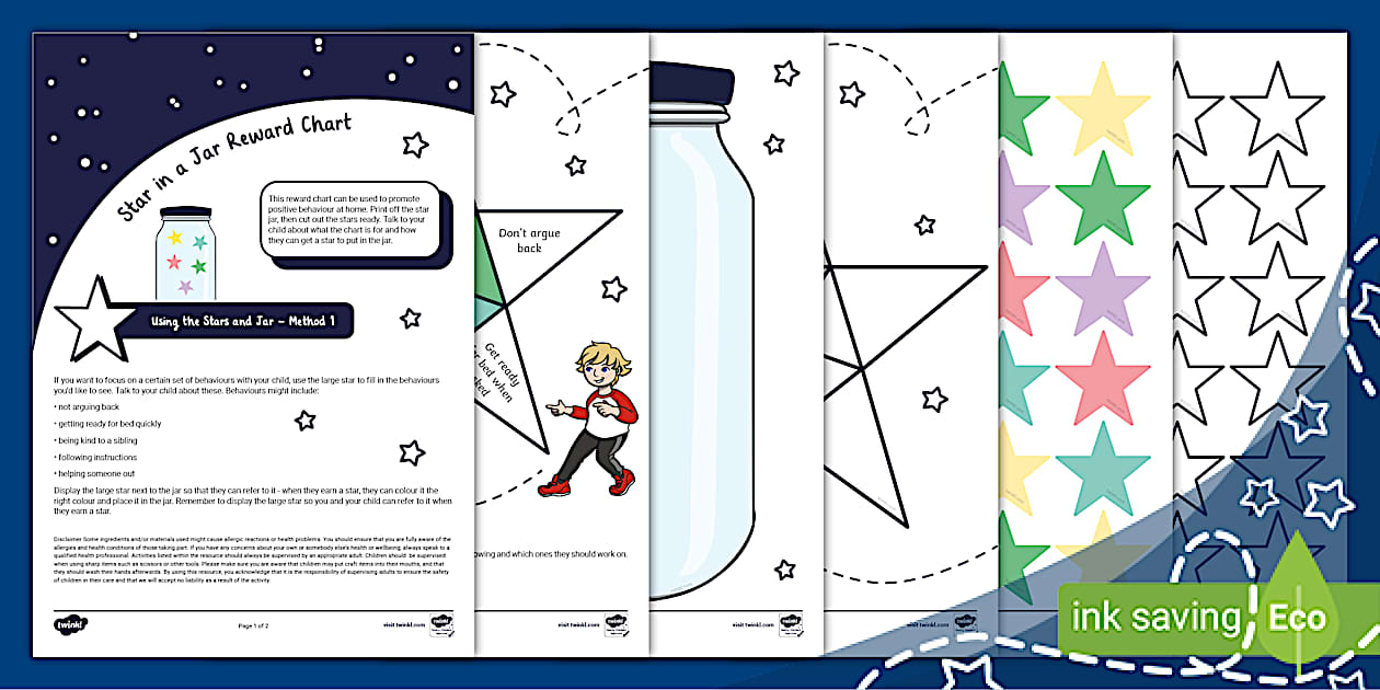 Star in a Jar Reward Chart (teacher made) - Twinkl