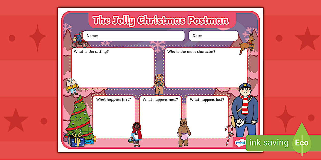 Book Review Writing Frame to Support Teaching on The Jolly Christmas ...