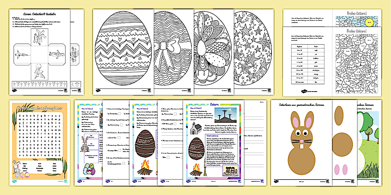 Gemischtes Material zum Thema Ostern - Materialbündel (fach- und