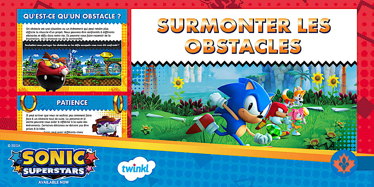 FREE! - Sonic: Overcoming Obstacles PowerPoint for Grades 3-5 French