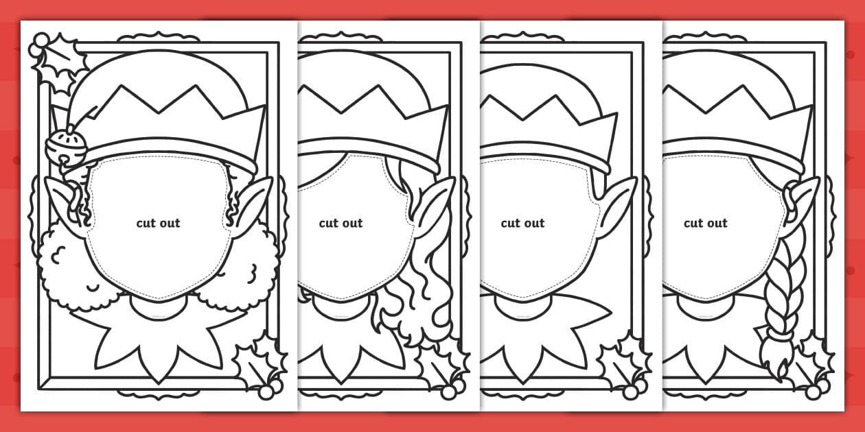 Elf Yourself Face Template (teacher made) - Twinkl