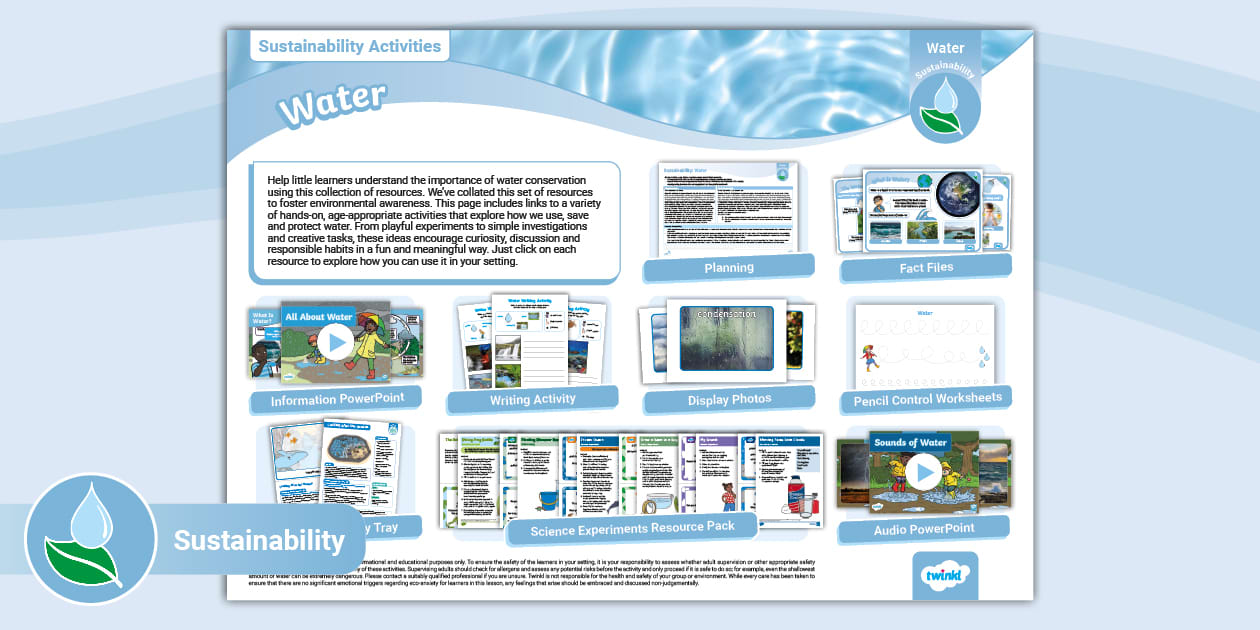 EYFS Sustainability Activities: Water | Twinkl - Twinkl