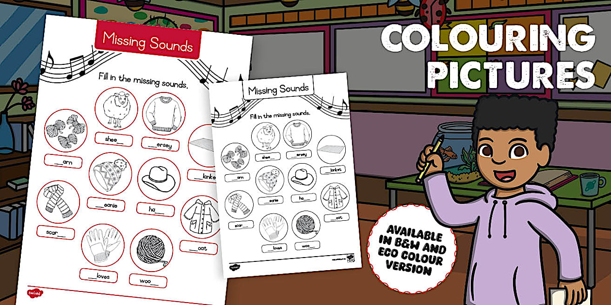 Grade R Life Skills - Worksheet: Missing Sounds