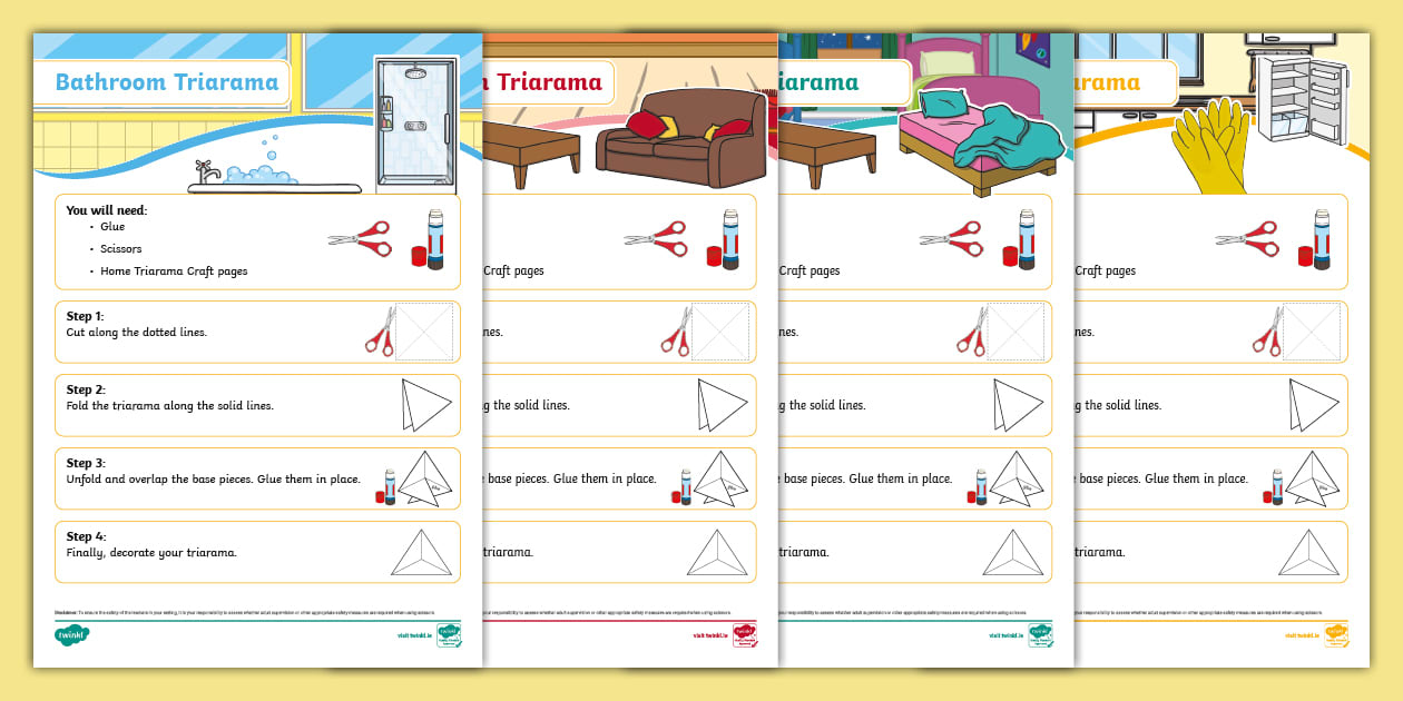 House Triarama - craft activity (teacher made) - Twinkl