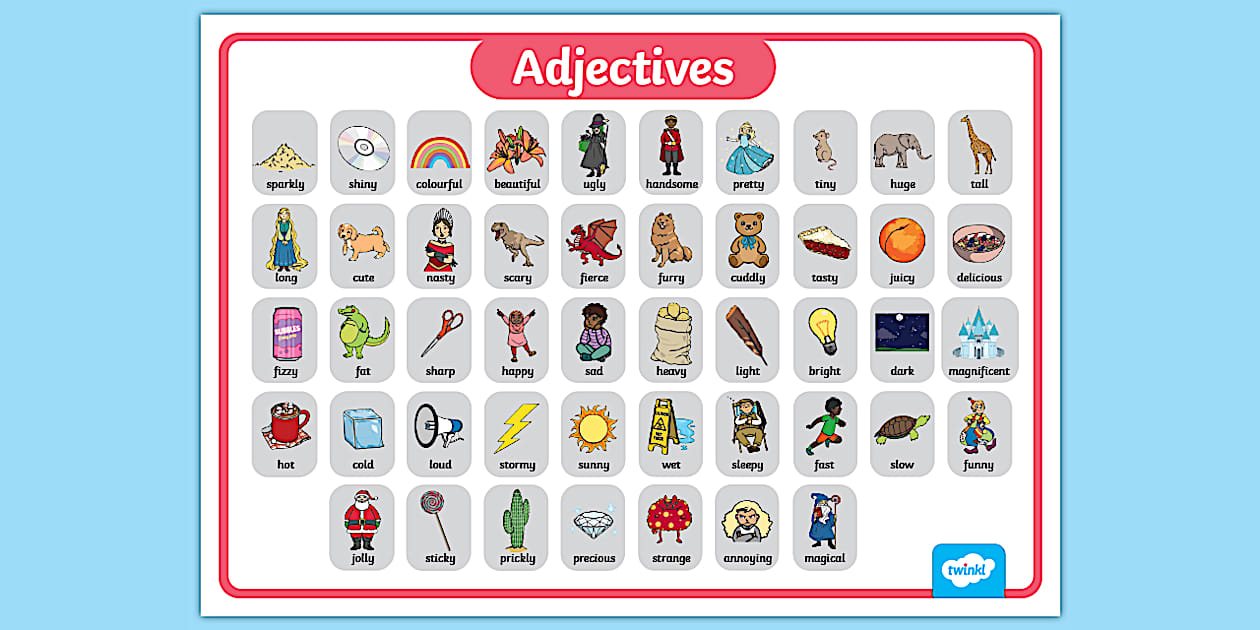 Adjectives Poster | Twinkl Display Resources (Teacher-Made)