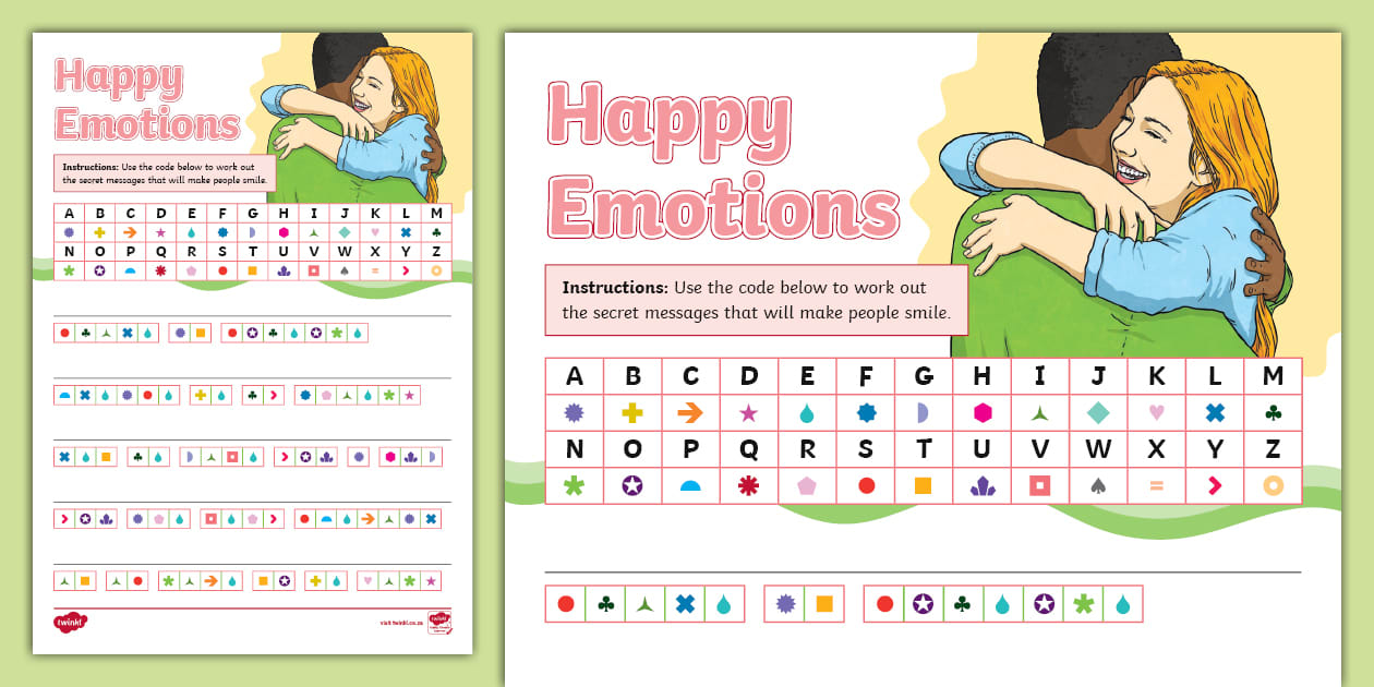 Happy Emotions - Activity Sheet (teacher made) - Twinkl