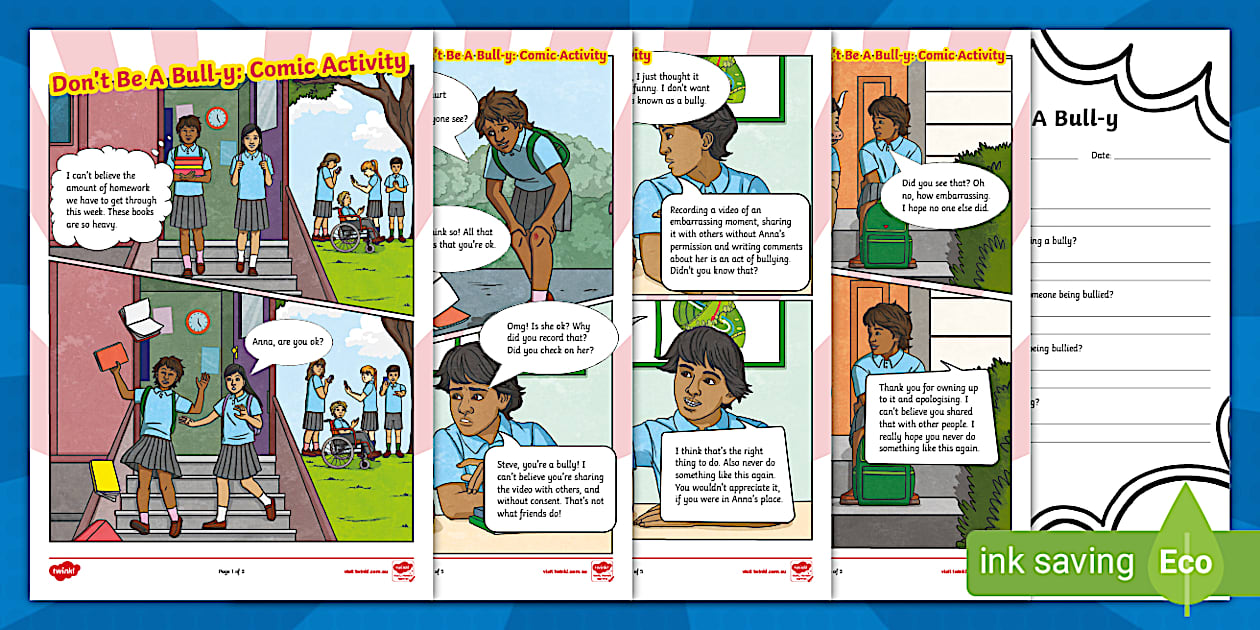 Don’t Be A Bull-y: Comic Activity