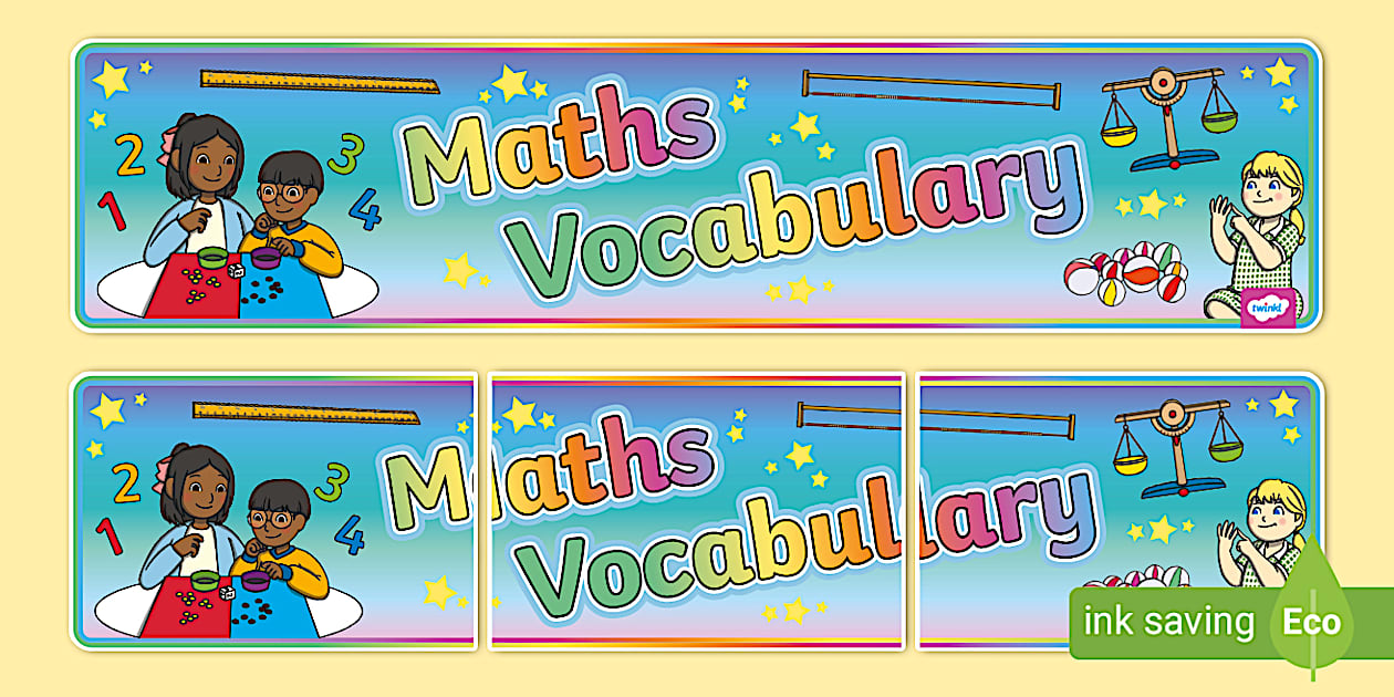 👉 Maths Vocabulary Display Banner (teacher made) - Twinkl