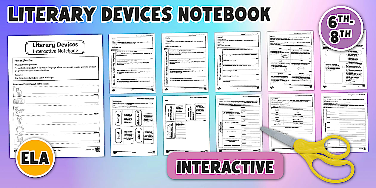 Figurative Language Literary Devices Notebook | Twinkl USA