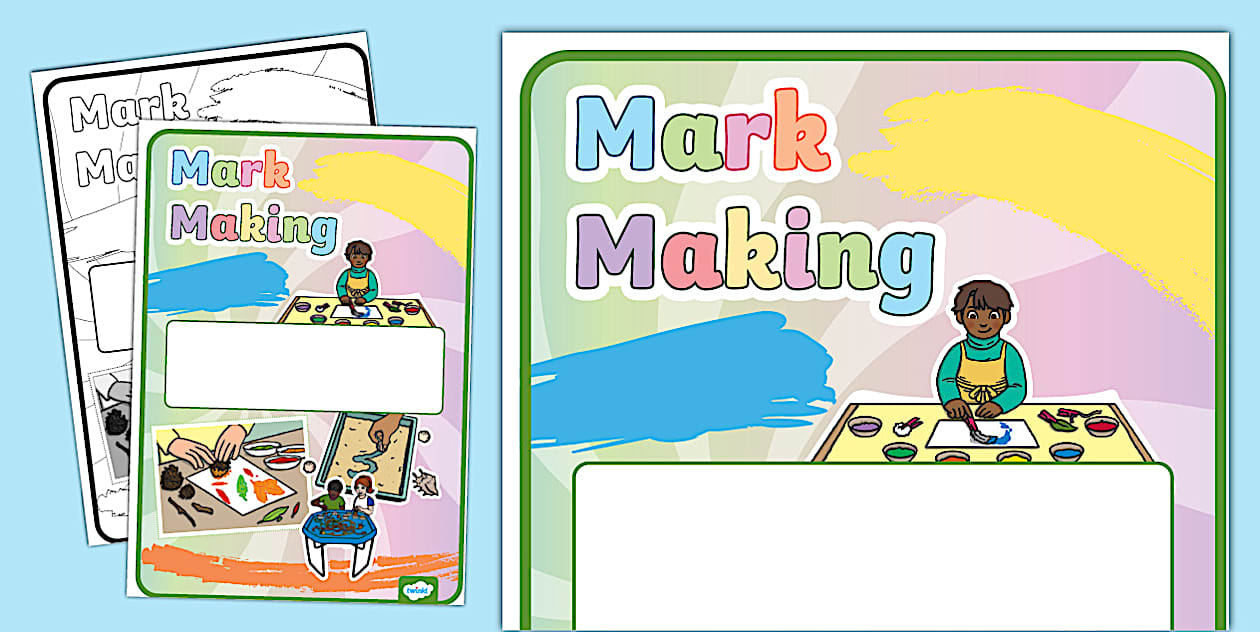 Mark Making Project Subject Book Cover (teacher made)