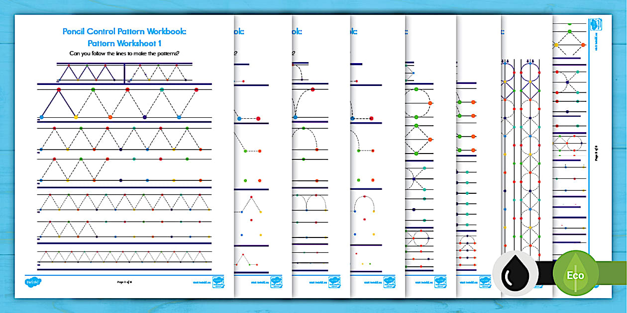 Pencil Control Pattern Workbook (teacher made) - Twinkl
