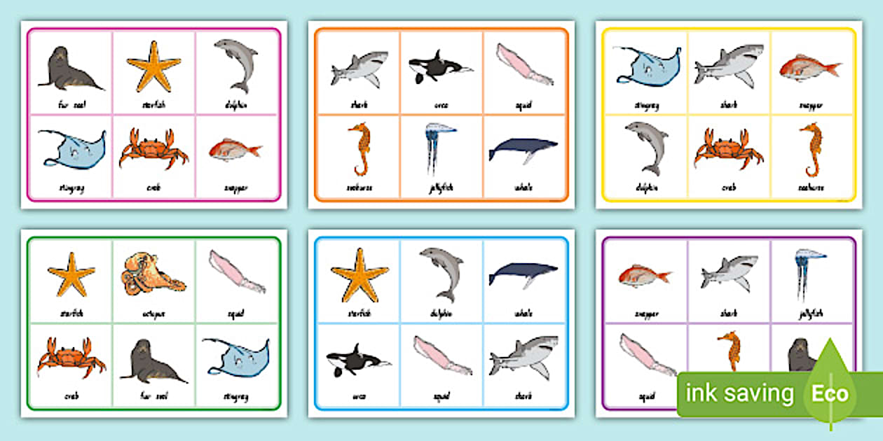 Editable New Zealand Under the Sea Bingo Game - Twinkl