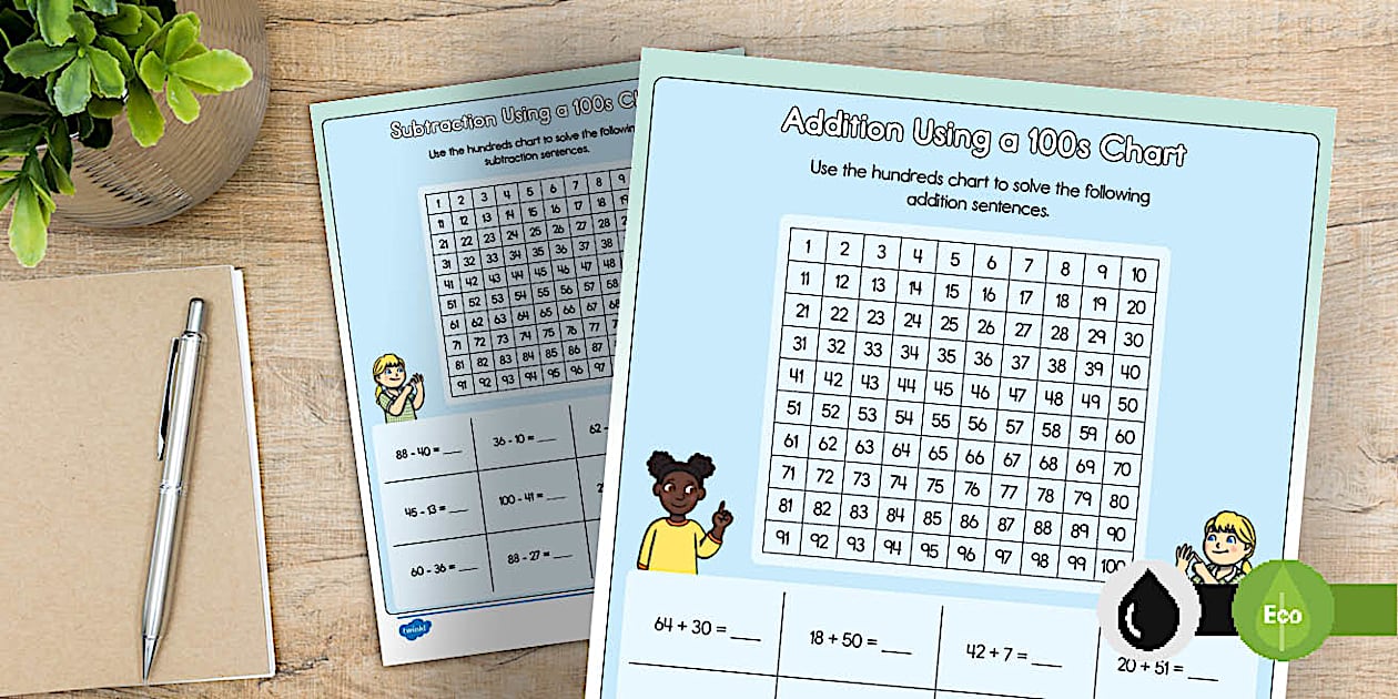 100s Chart Activity | Addition and Subtraction - Twinkl