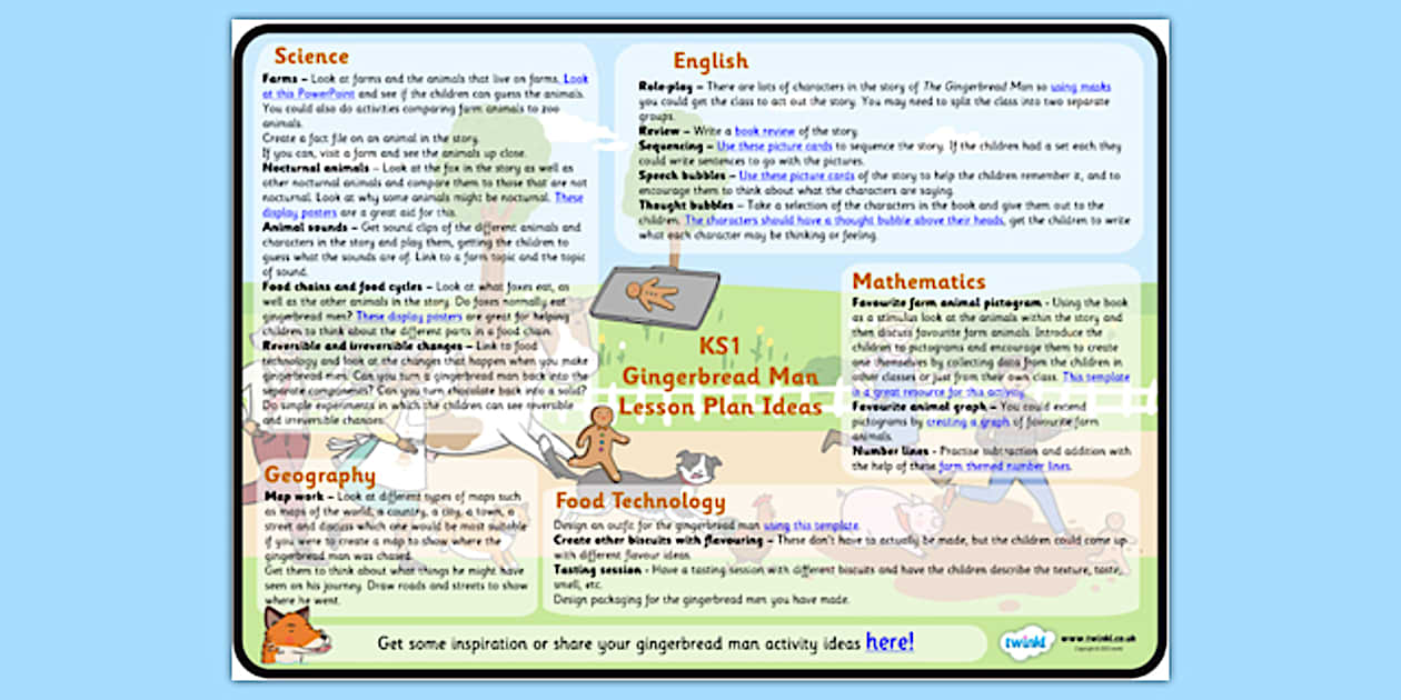 The Gingerbread Man Lesson Plan Ideas KS1 - Twinkl