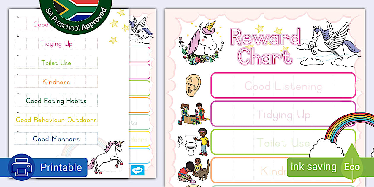 Unicorn Reward Chart – Behaviour Management (teacher made)