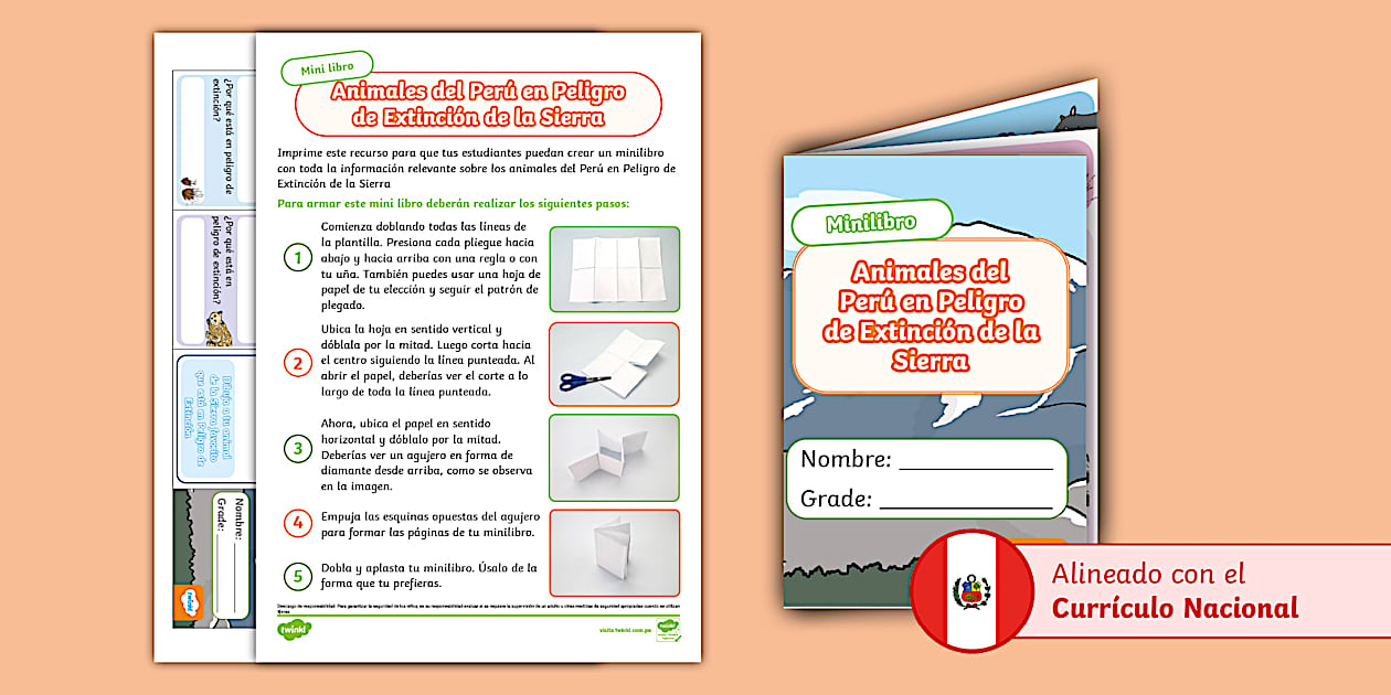 Minilibro: Animales del Perú en Peligro de Extinción de la Sierra