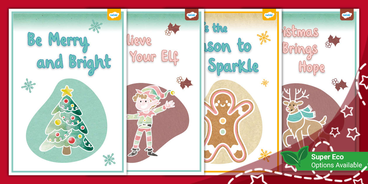 Christmas Themed Inspirational Posters (teacher made)