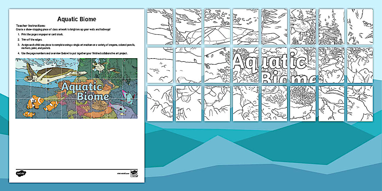 Aquatic Biome Collaborative Art Pack (teacher made) - Twinkl