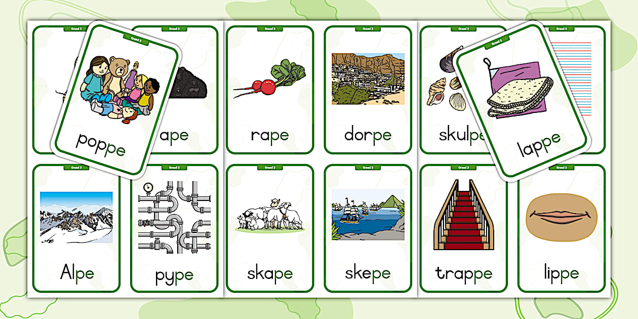 Graad 3 Klanke -pe Flitskaarte (Lehrer gemacht) - Twinkl