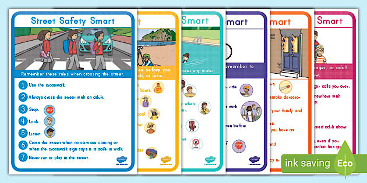 Safety Poster Pack for Children - Twinkl
