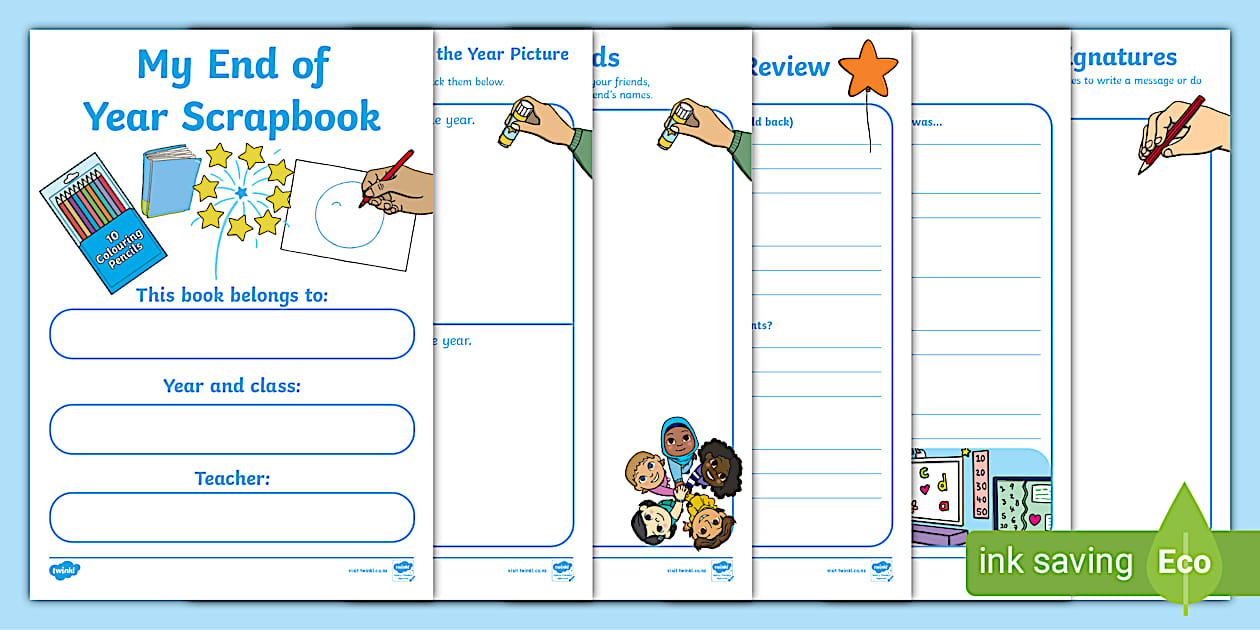 Year 3/4 End of Year Scrapbook (Teacher-Made) - Twinkl
