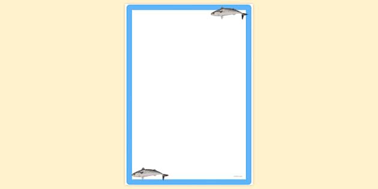 Mackerel Fish Page Border - Primary Resources - Twinkl