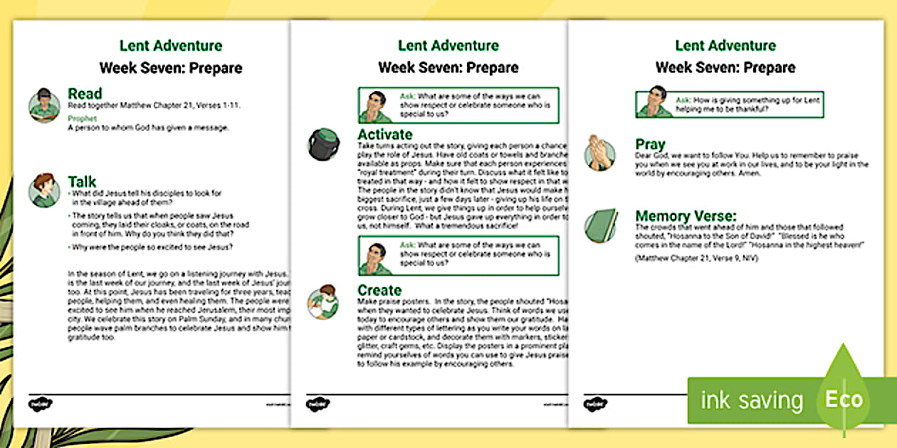 Lessons About Lent for Week Seven of Lent | Twinkl USA