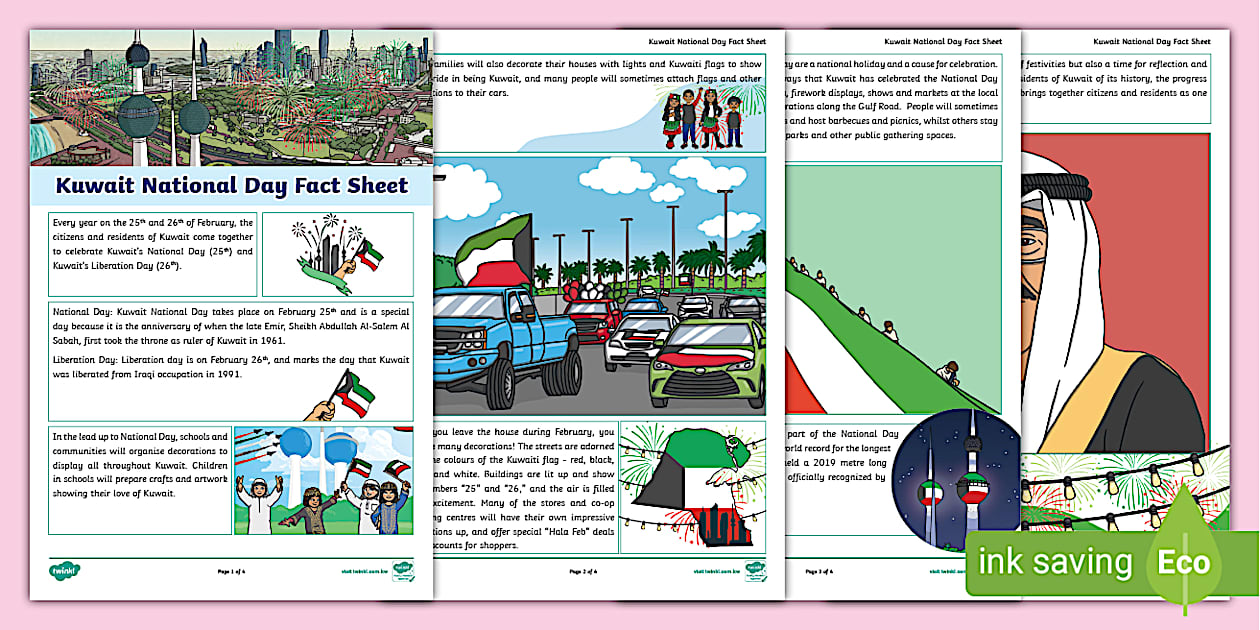 Kuwait National Day Fact Sheet (Teacher-Made) - Twinkl