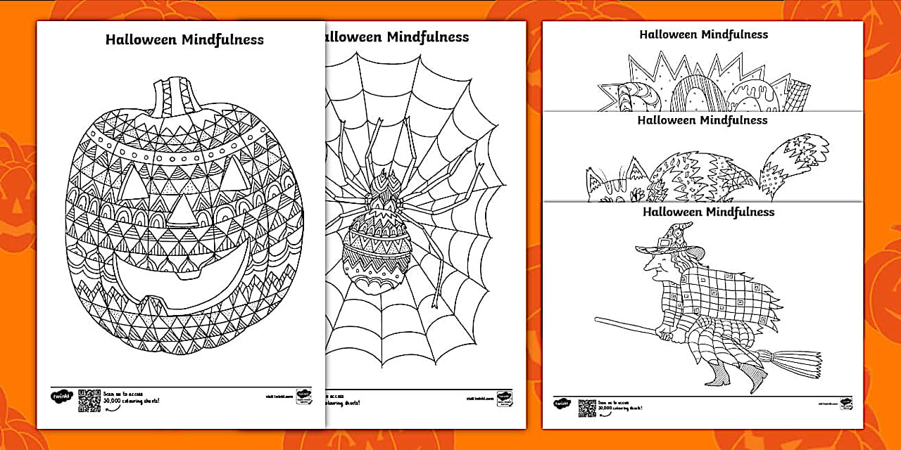 Halloween Colouring Pages | Mindfulness Activities - Twinkl