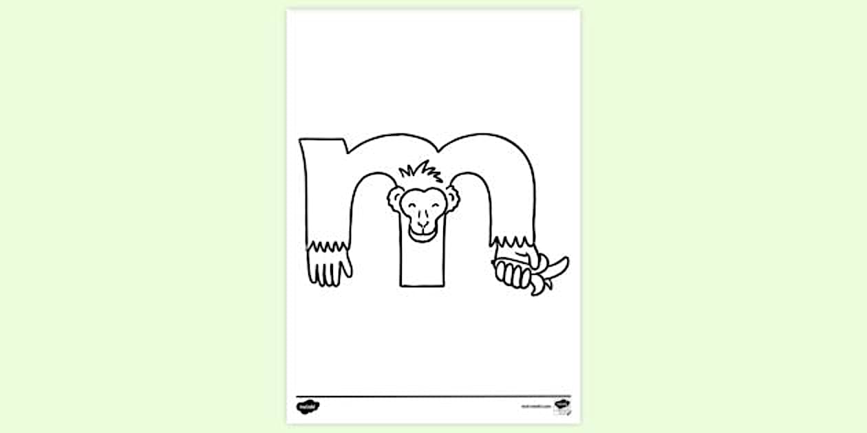 M Colouring | Colouring Sheets (teacher made) - Twinkl