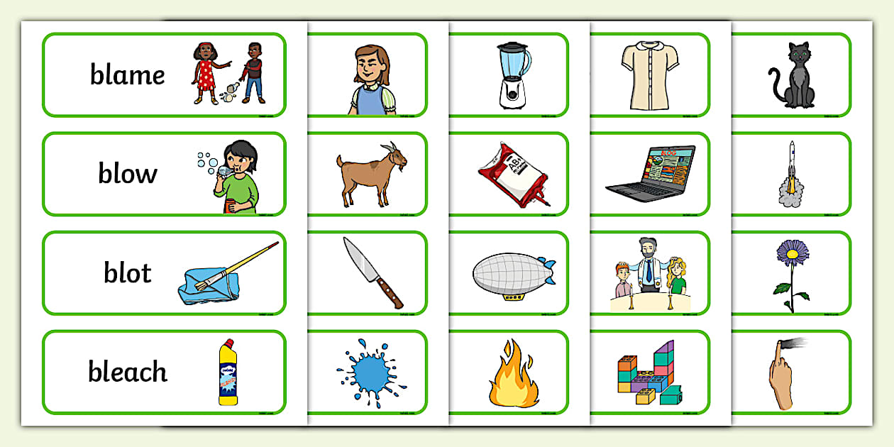 'bl' Sound Words | Word Cards | Phonics | Foundation Phase