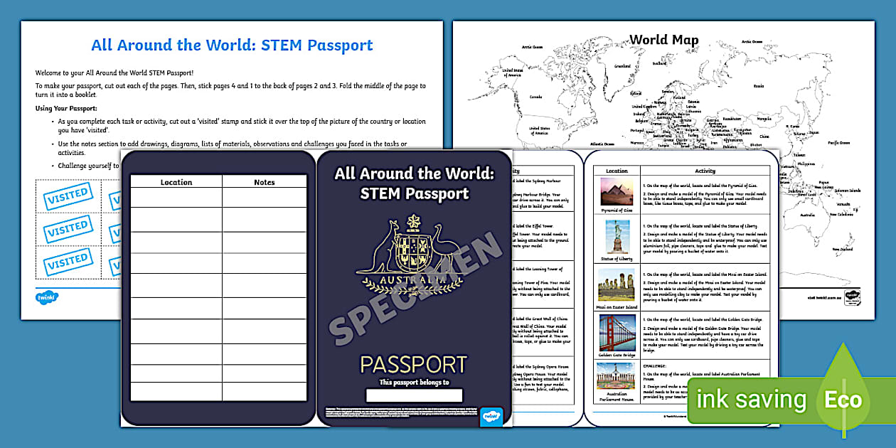 All Around the World: STEM Passport Activity Booklet