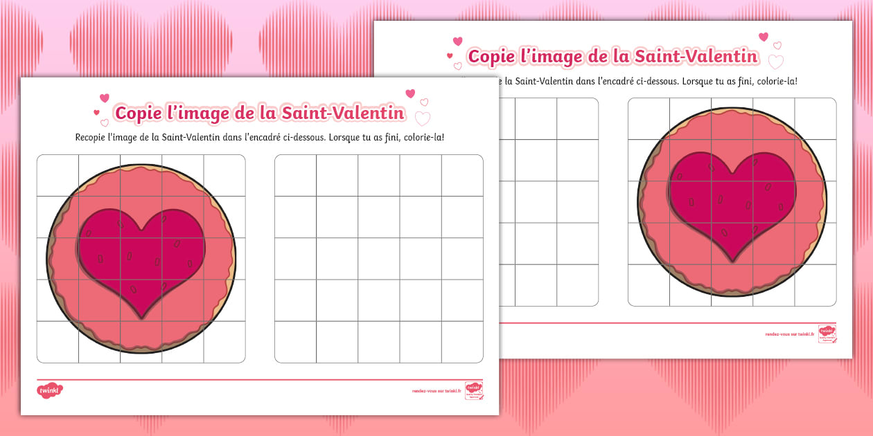 Feuille d'activité : Copie l'image de la Saint-Valentin